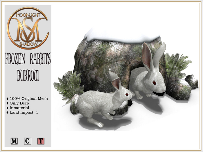 Second Life Marketplace - [MoonSha] Frozen Rabbits Burrow (Boxed)